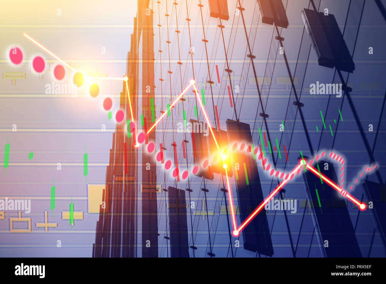 Stock index growth shown the graph and chart in Commercial buildings ...