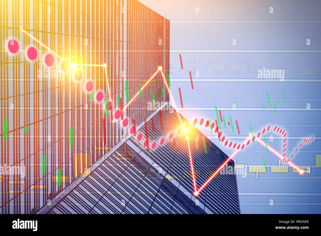 Stock index growth shown the graph and chart in Commercial buildings ...