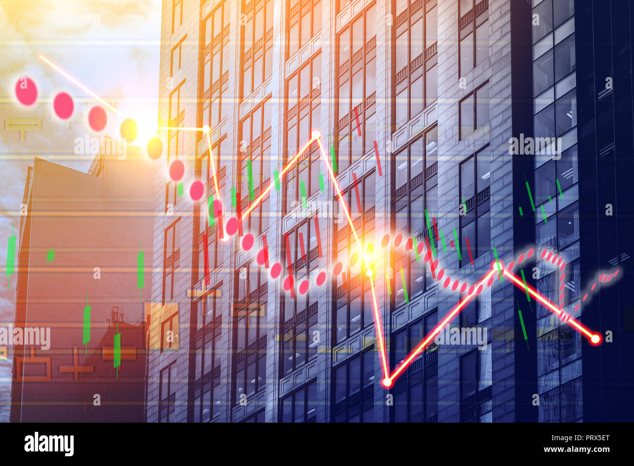 Stock index growth shown the graph and chart in Commercial buildings ...
