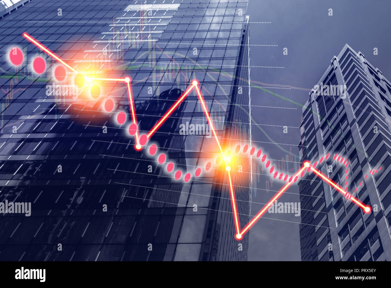 Stock index growth shown the graph and chart in Commercial buildings ...