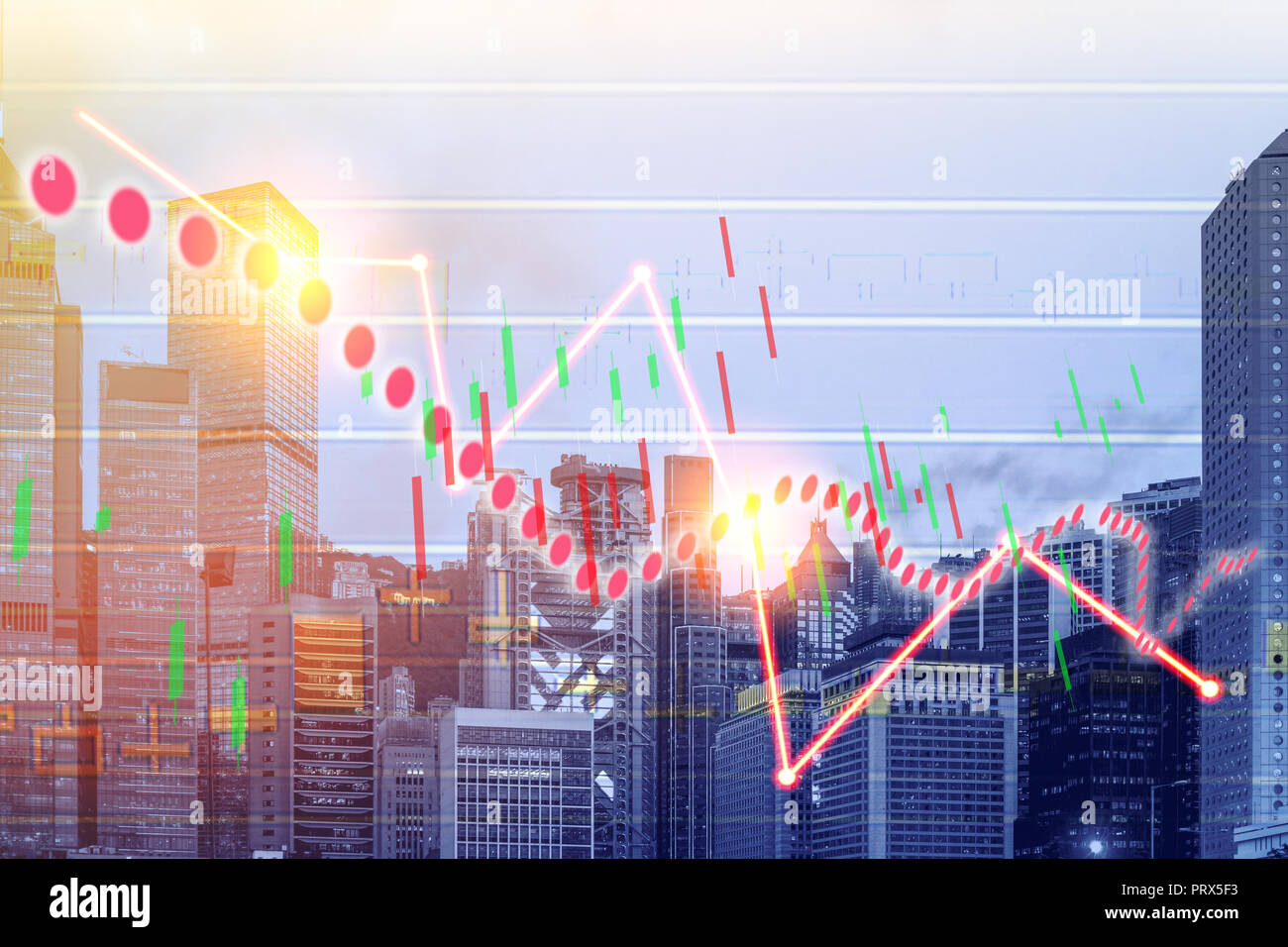Stock index growth shown the graph and chart in Commercial buildings ...