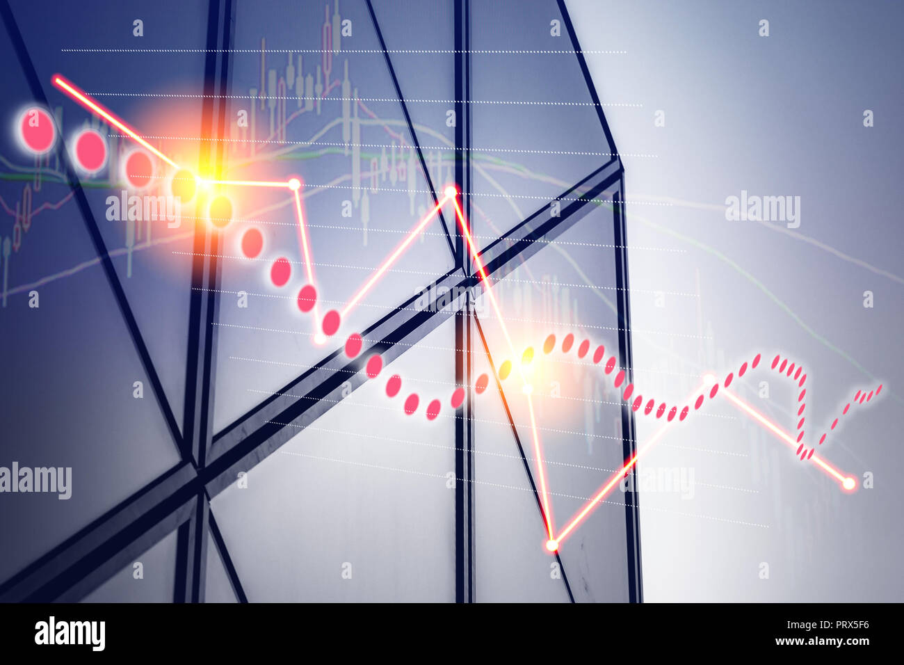 Stock index growth shown the graph and chart in Commercial buildings ...