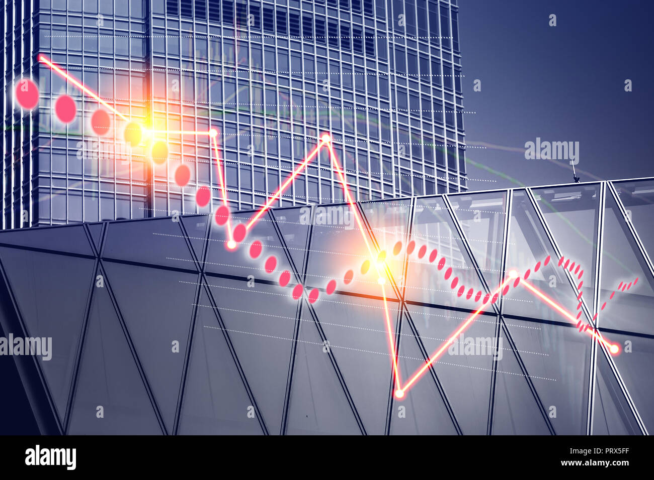 Stock index growth shown the graph and chart in Commercial buildings ...
