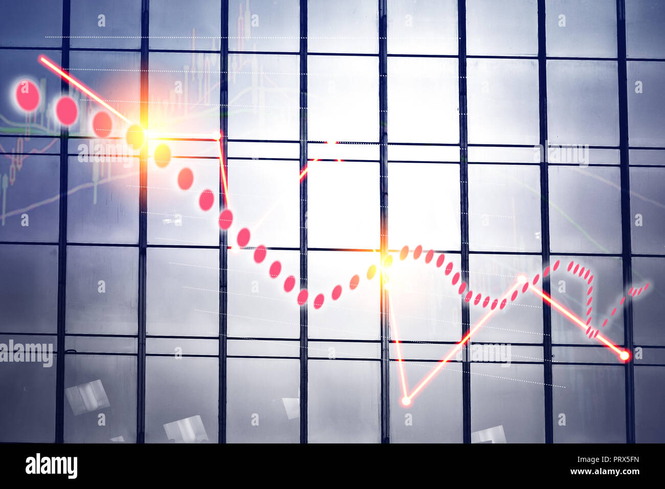 Stock index growth shown the graph and chart in Commercial buildings ...