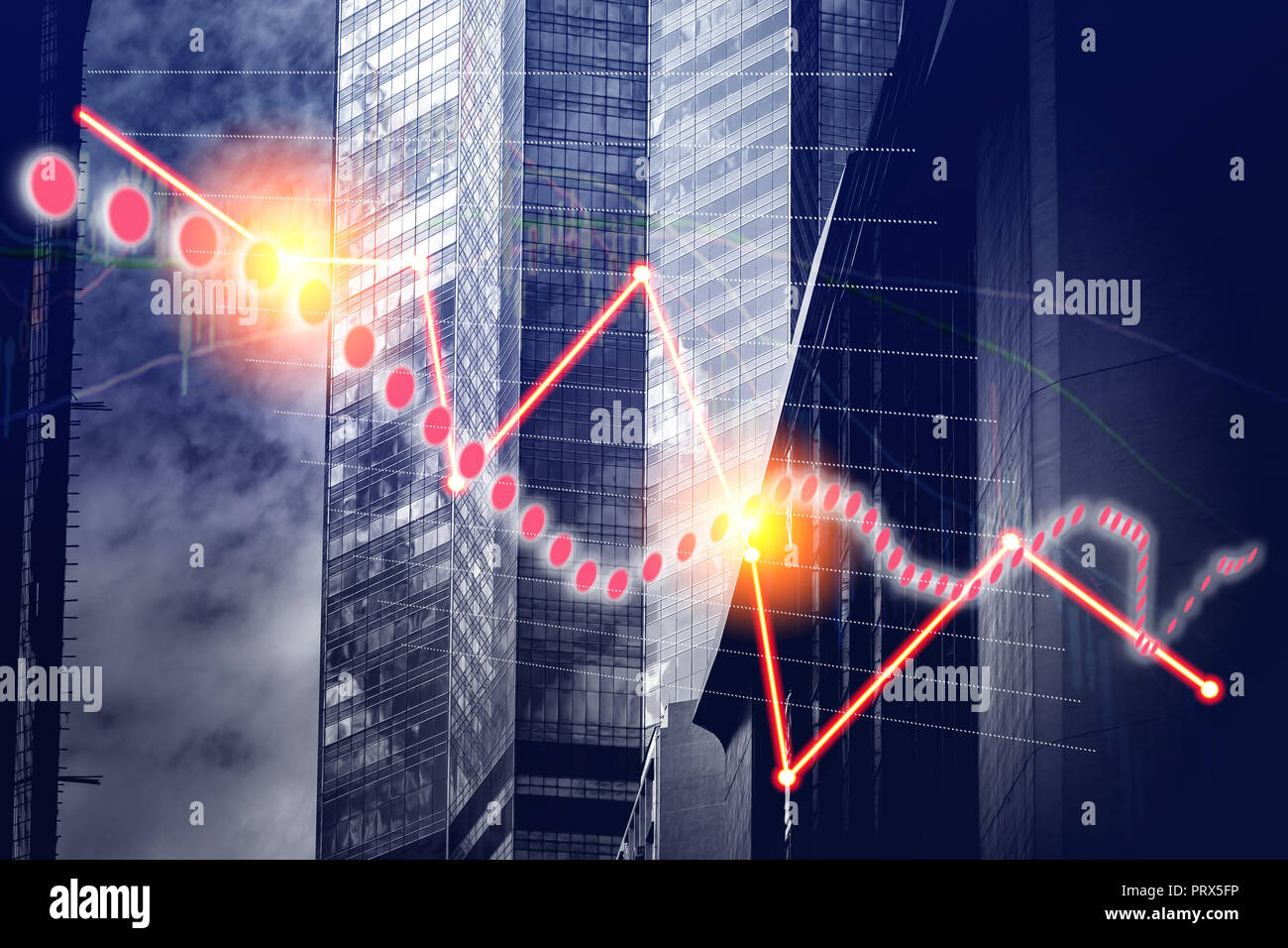 Stock index growth shown the graph and chart in Commercial buildings ...
