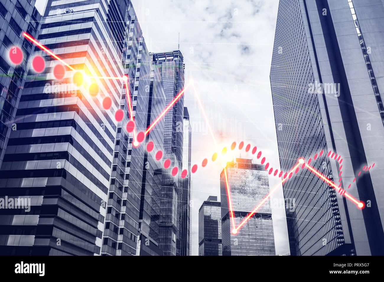 Stock index growth shown the graph and chart in Commercial buildings ...