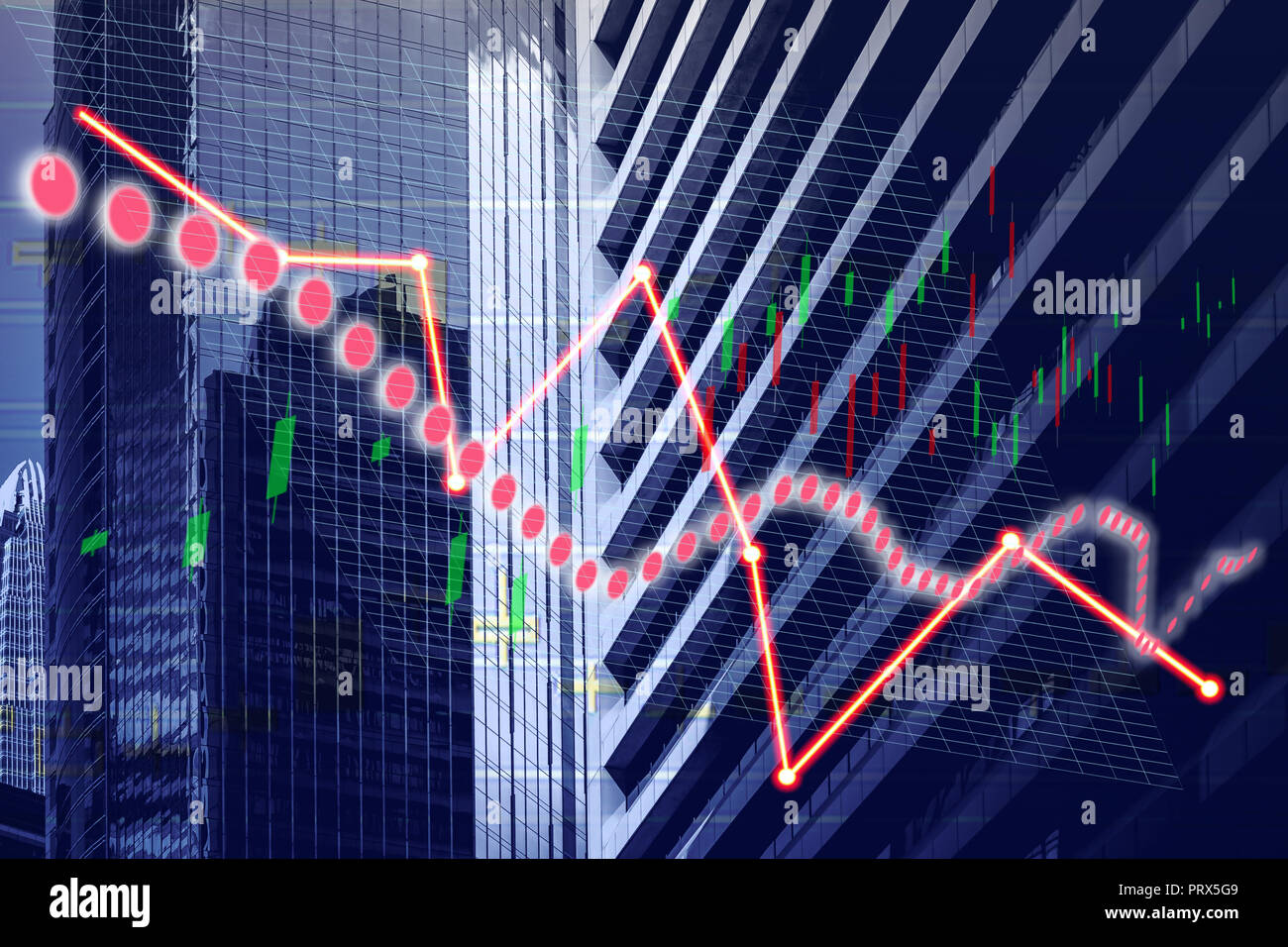 Stock index growth shown the graph and chart in Commercial buildings ...