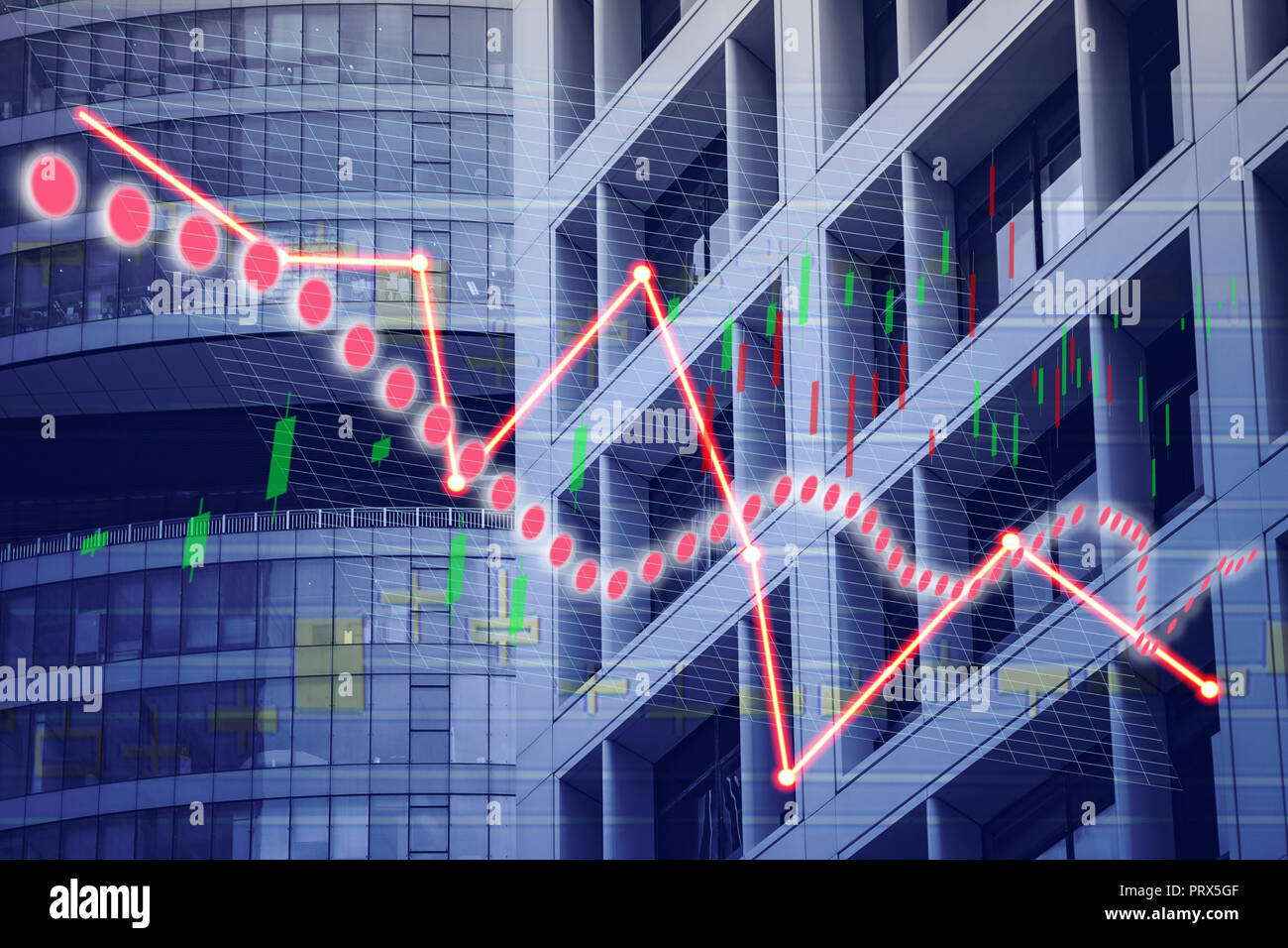 Stock index growth shown the graph and chart in Commercial buildings ...