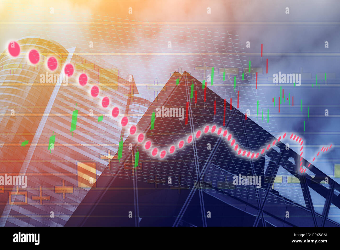 Stock index growth shown the graph and chart in Commercial buildings ...
