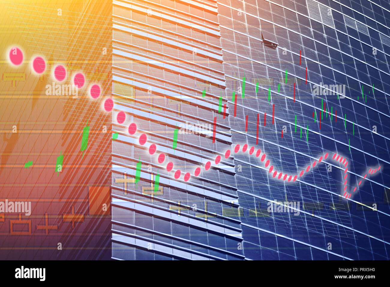 Stock index growth shown the graph and chart in Commercial buildings ...