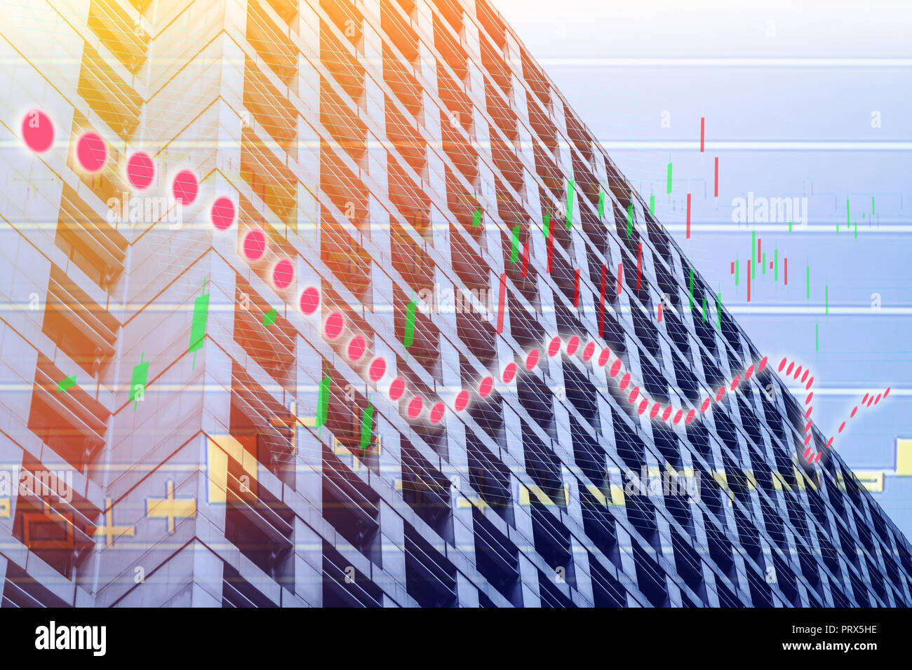Stock index growth shown the graph and chart in Commercial buildings ...
