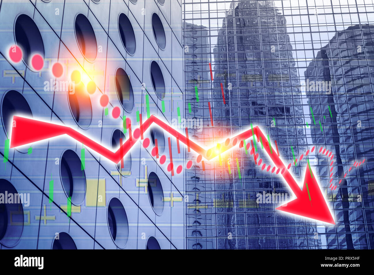 Stock index growth shown the graph and chart in Commercial buildings ...