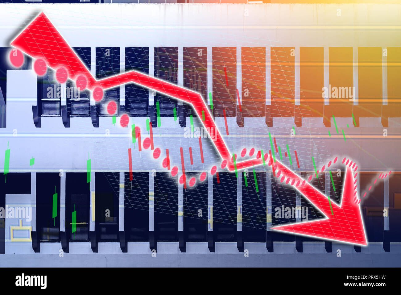 Stock index growth shown the graph and chart in Commercial buildings ...