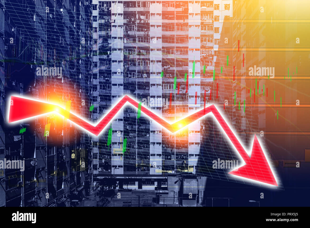Stock index growth shown the graph and chart in Commercial buildings ...