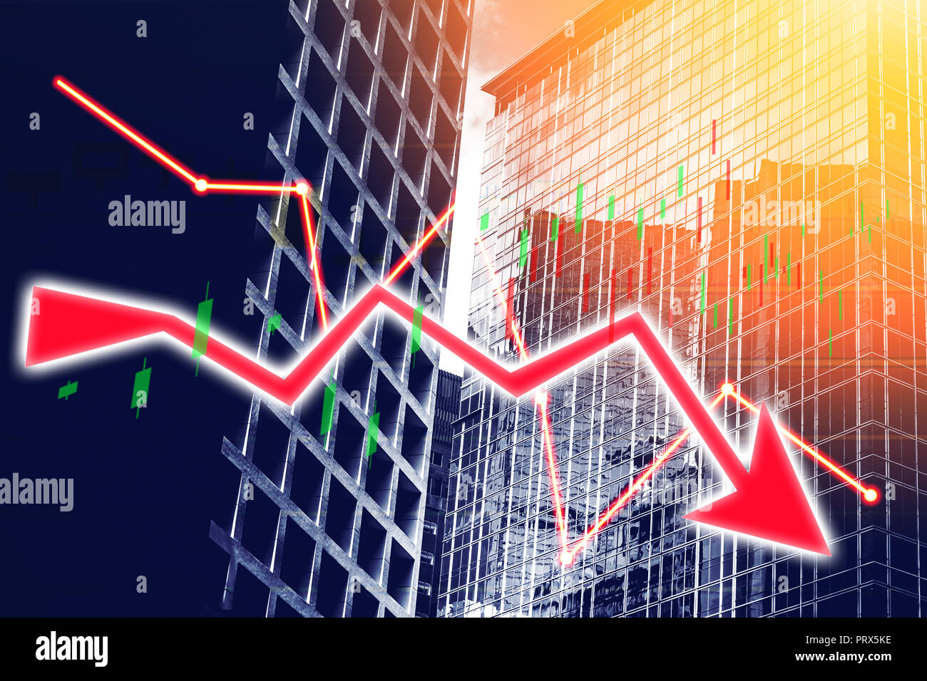Stock index growth shown the graph and chart in Commercial buildings ...