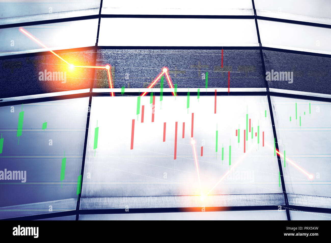 Stock index growth shown the graph and chart in Commercial buildings ...