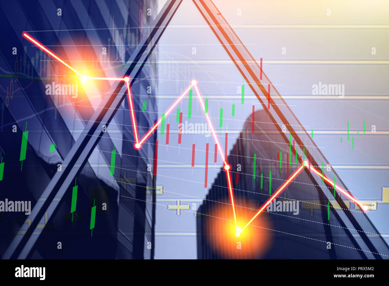 Stock index growth shown the graph and chart in Commercial buildings ...