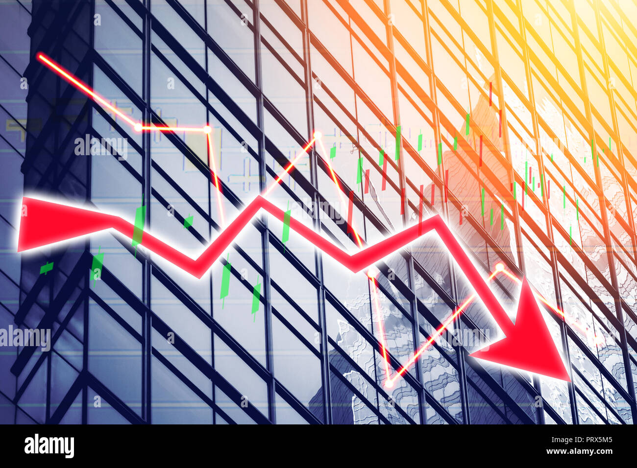Stock index growth shown the graph and chart in Commercial buildings ...