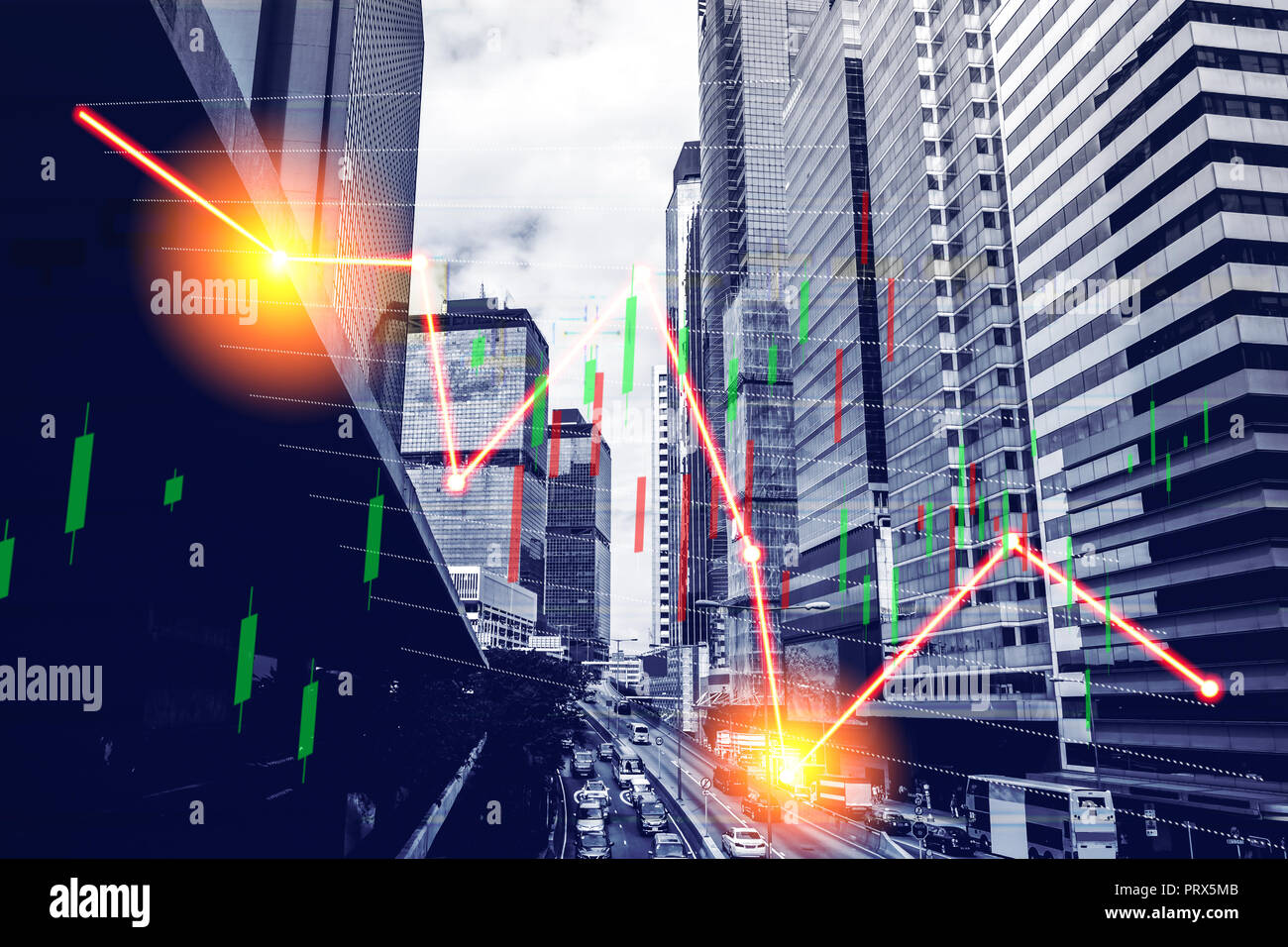 Stock index growth shown the graph and chart in Commercial buildings ...