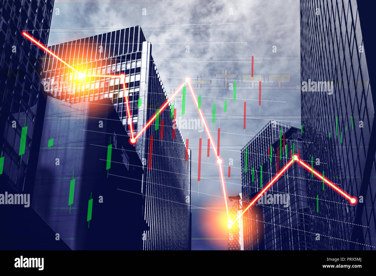Stock index growth shown the graph and chart in Commercial buildings ...