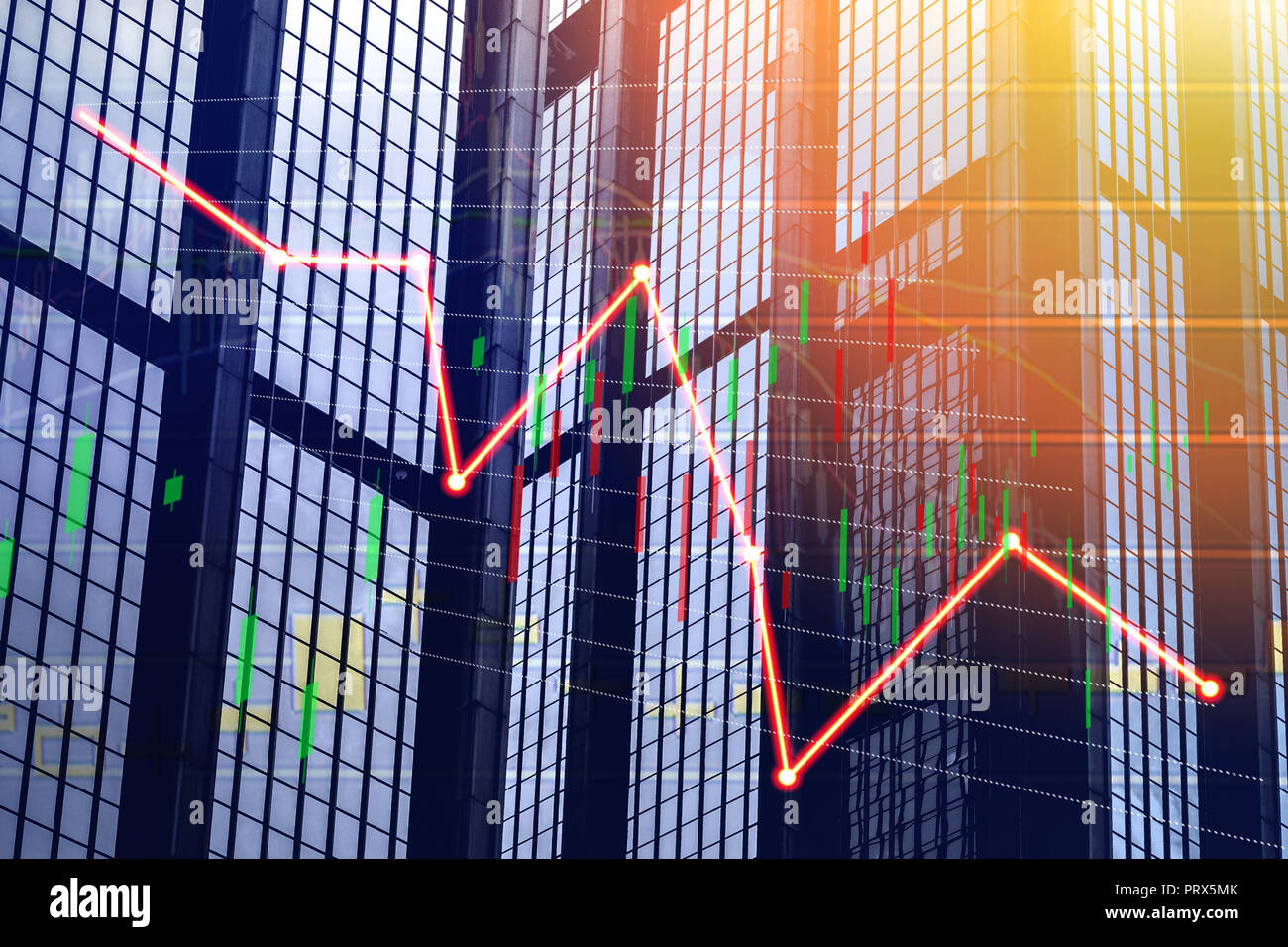Stock index growth shown the graph and chart in Commercial buildings ...