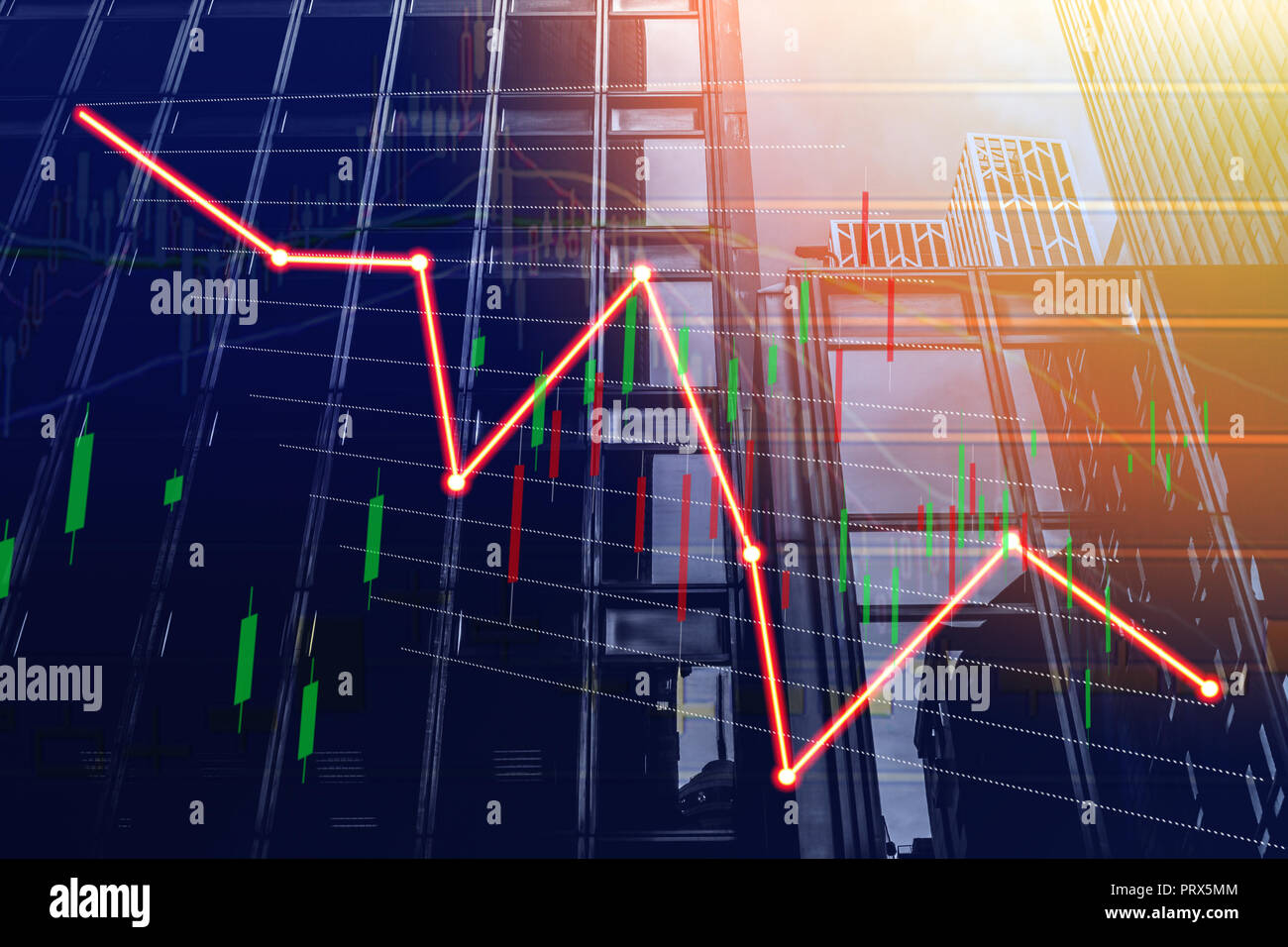 Stock index growth shown the graph and chart in Commercial buildings ...