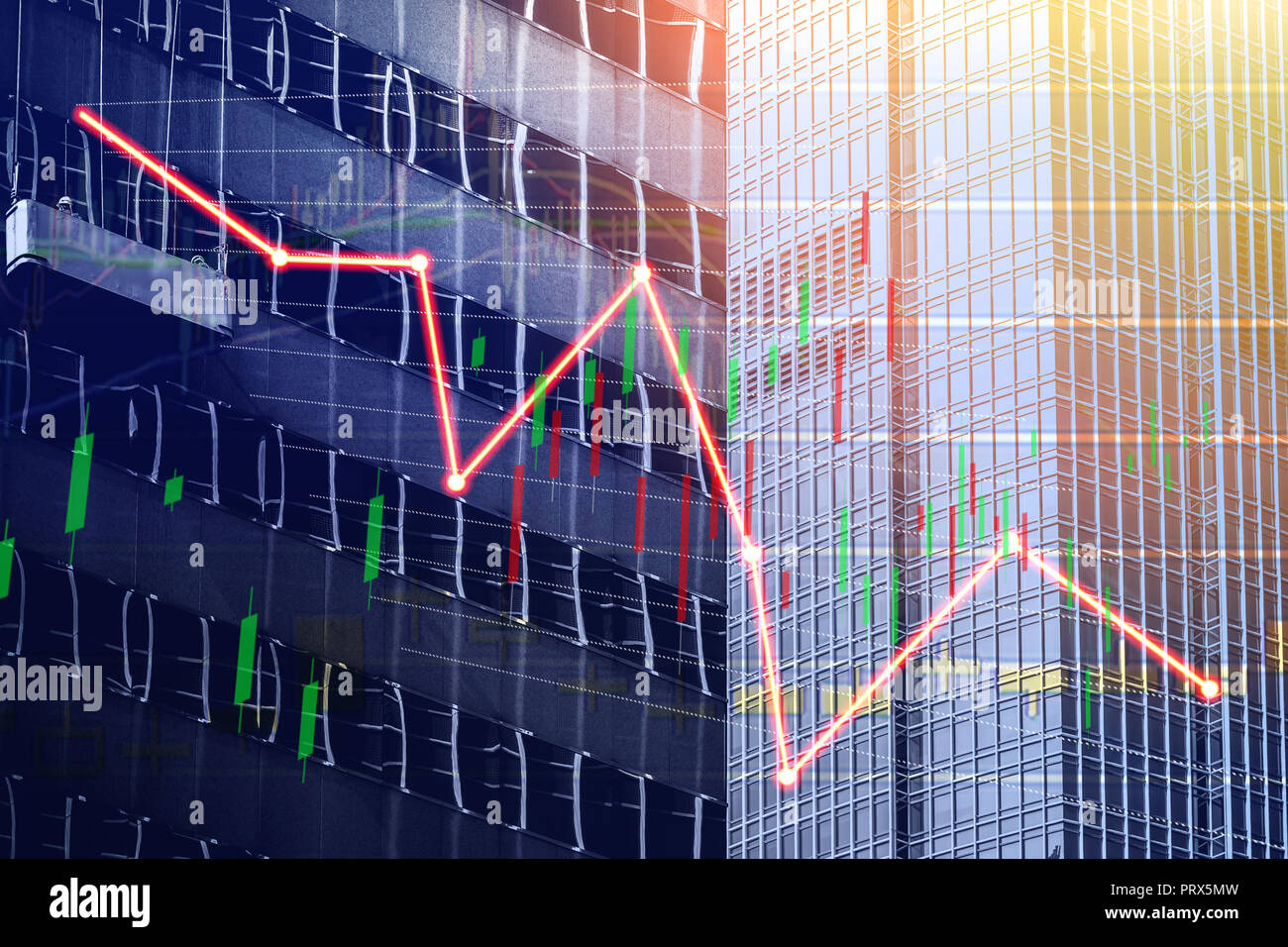 Stock index growth shown the graph and chart in Commercial buildings ...