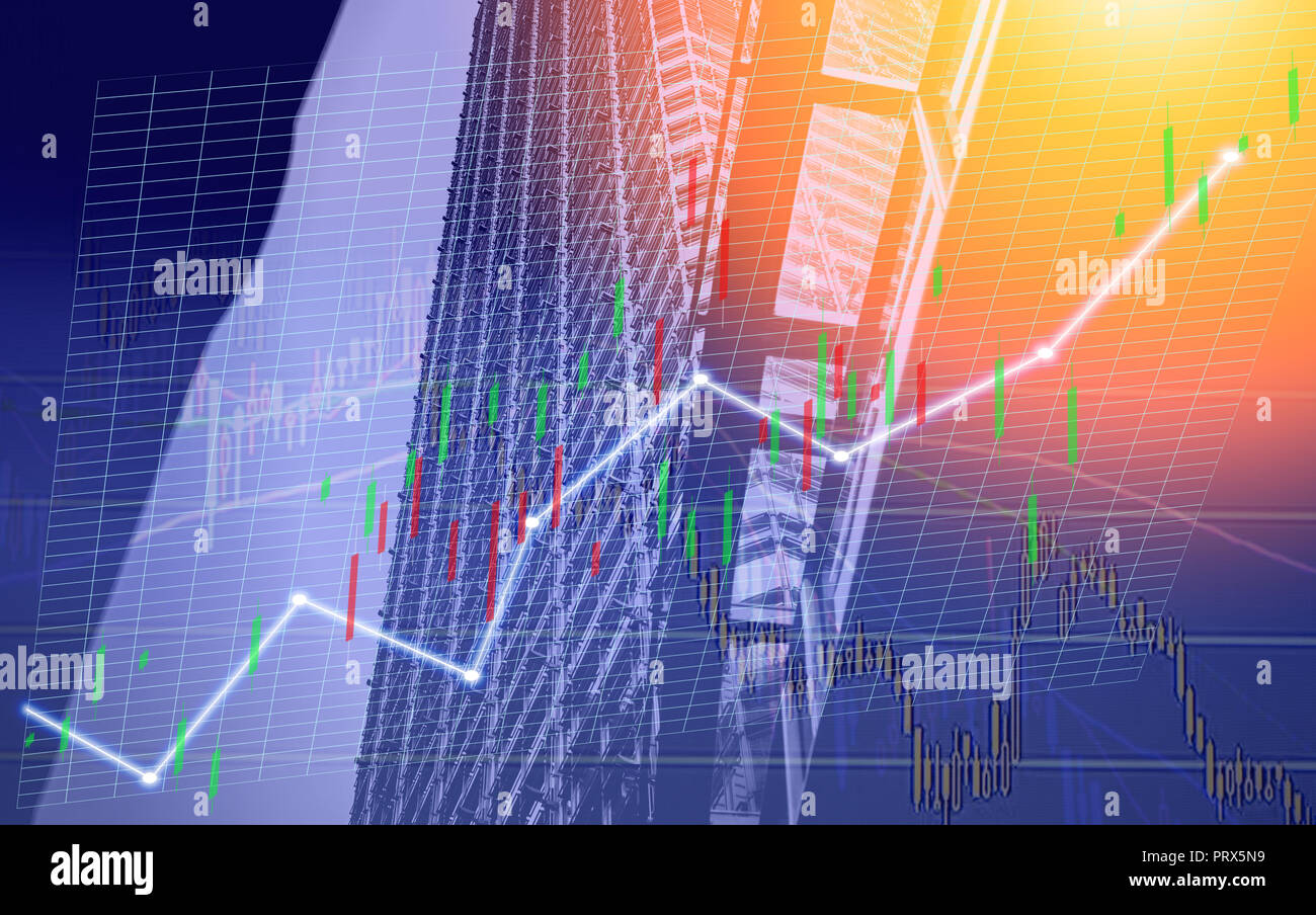 Stock index growth shown the graph and chart in Commercial buildings ...