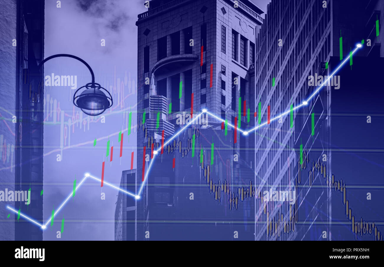 Stock index growth shown the graph and chart in Commercial buildings ...