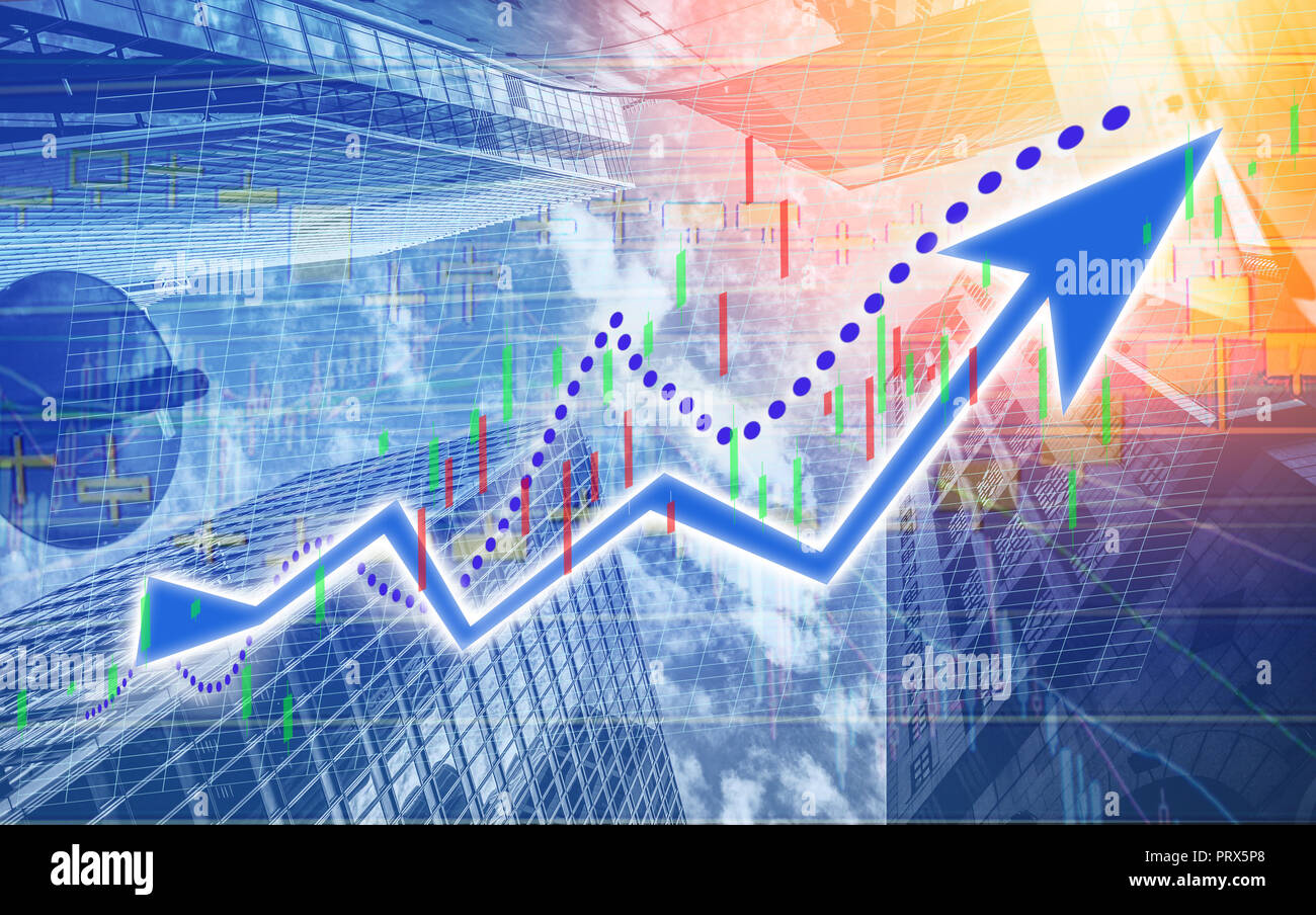 Stock index growth shown the graph and chart in Commercial buildings ...