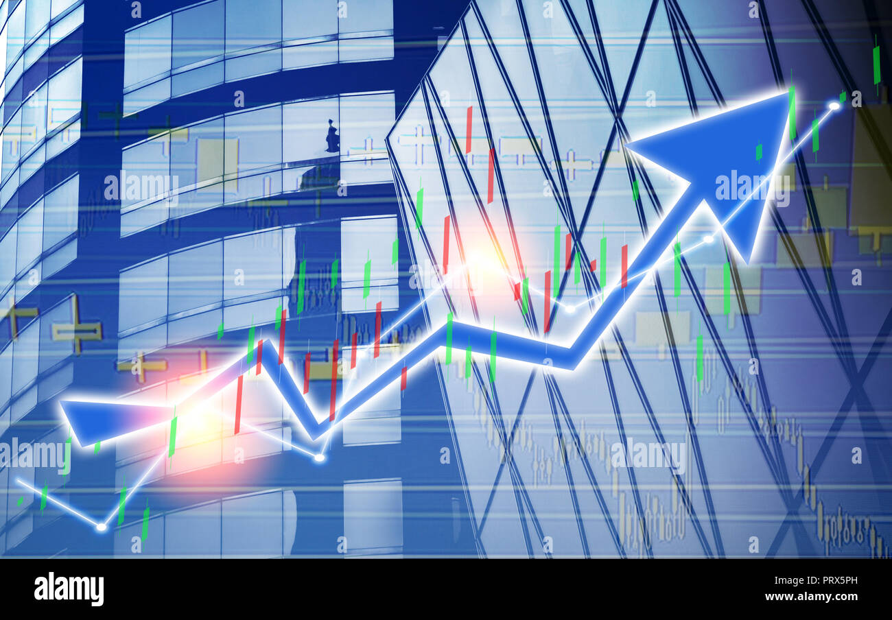Stock index growth shown the graph and chart in Commercial buildings ...