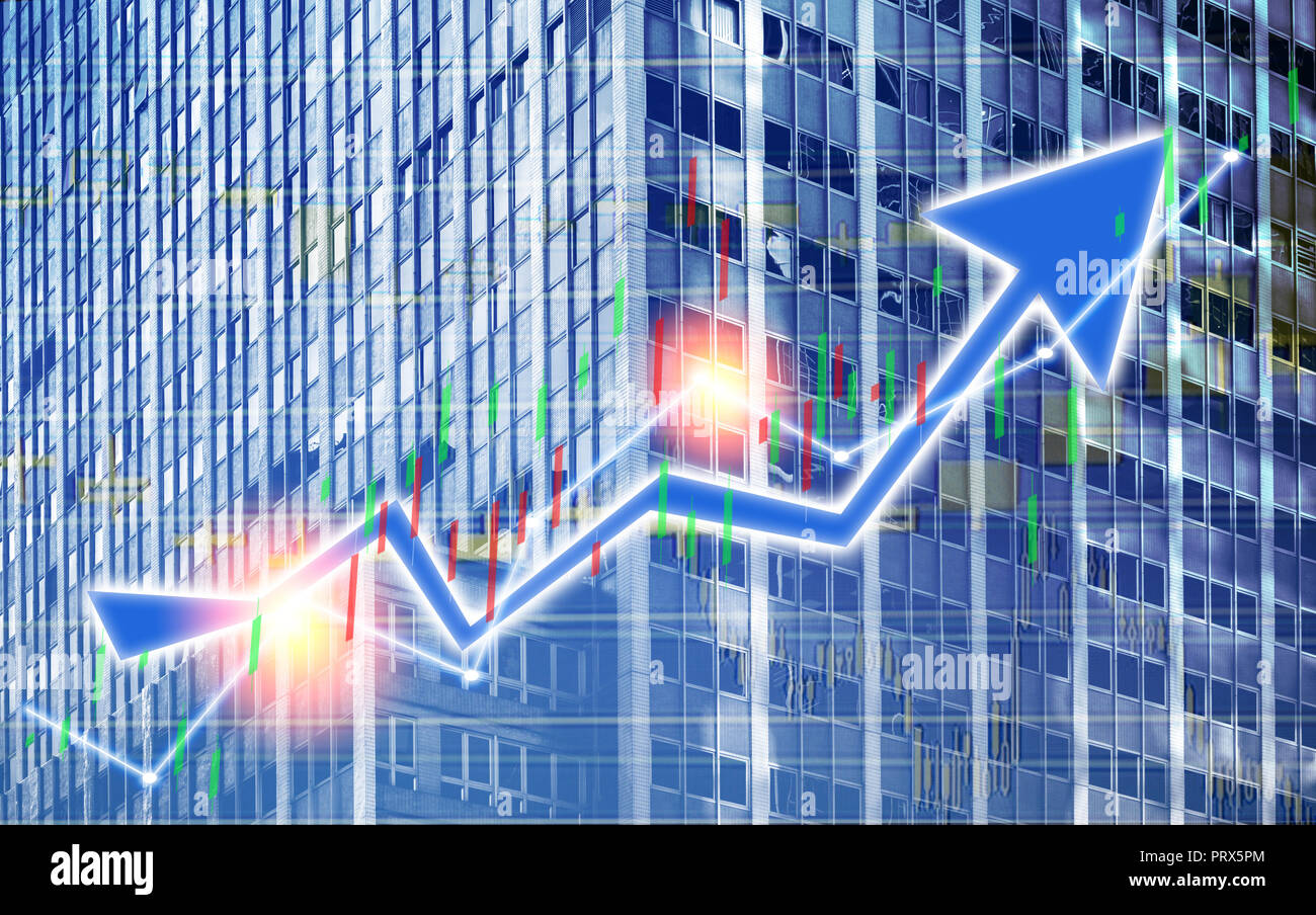 Stock index growth shown the graph and chart in Commercial buildings ...