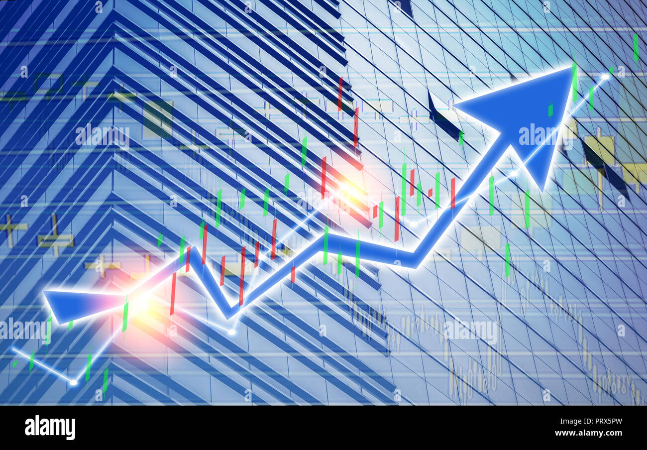 Stock index growth shown the graph and chart in Commercial buildings ...