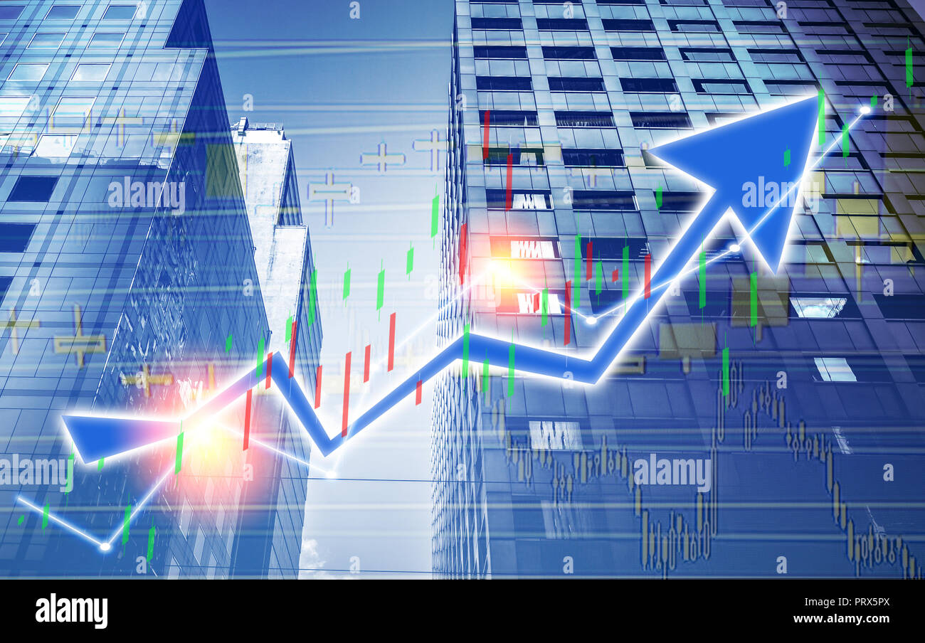 Stock index growth shown the graph and chart in Commercial buildings ...