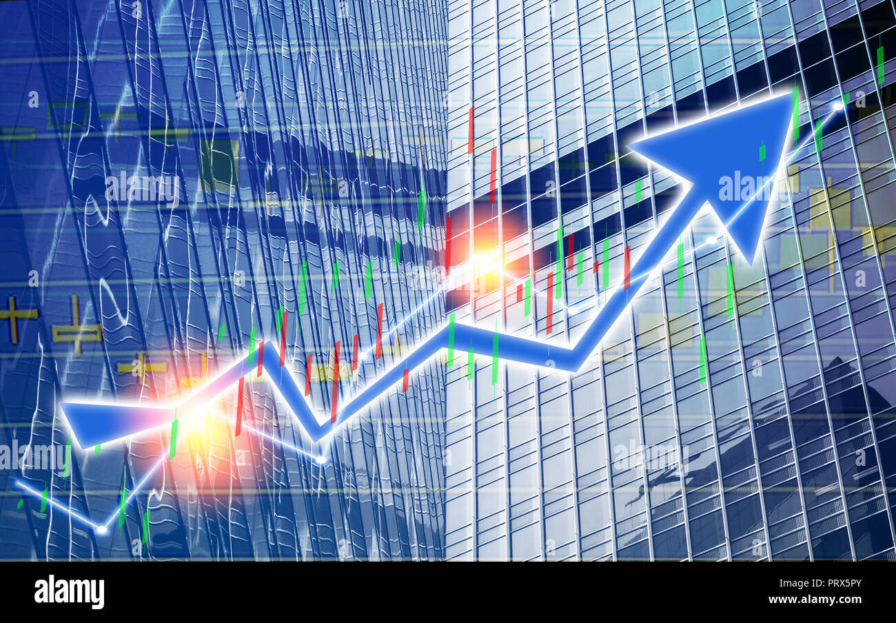 Stock index growth shown the graph and chart in Commercial buildings ...