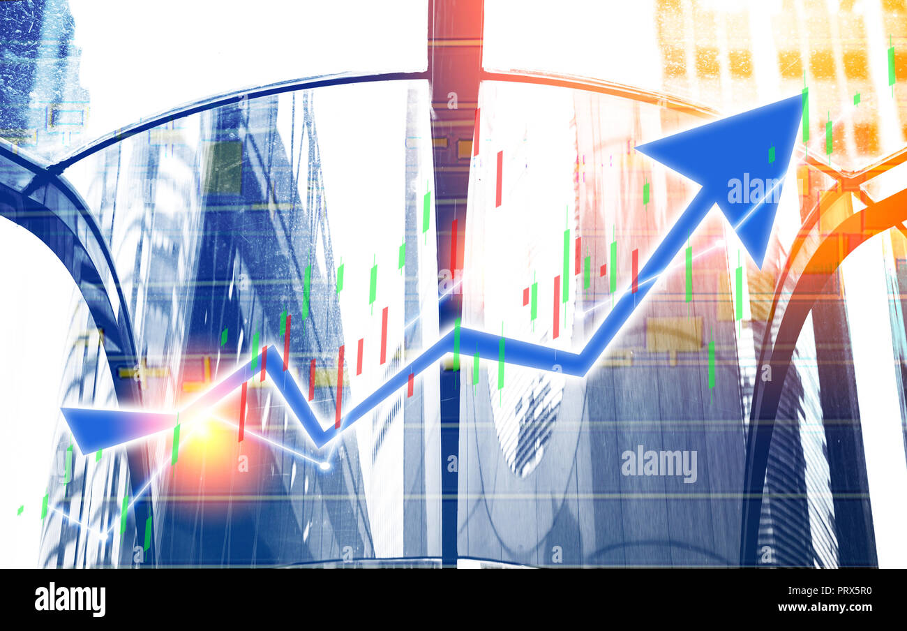 Stock index growth shown the graph and chart in Commercial buildings ...