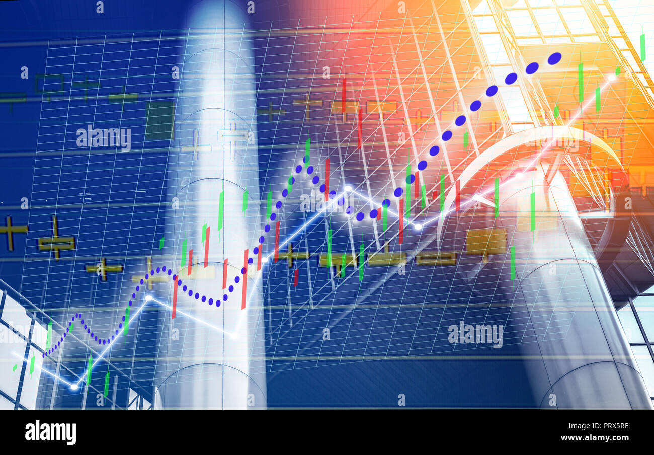 Stock index growth shown the graph and chart in Commercial buildings ...