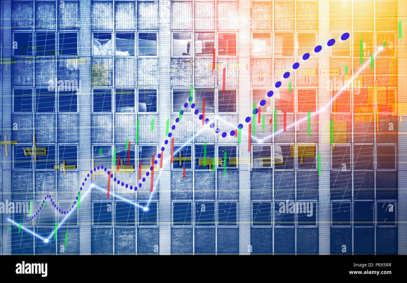 Stock index growth shown the graph and chart in Commercial buildings ...