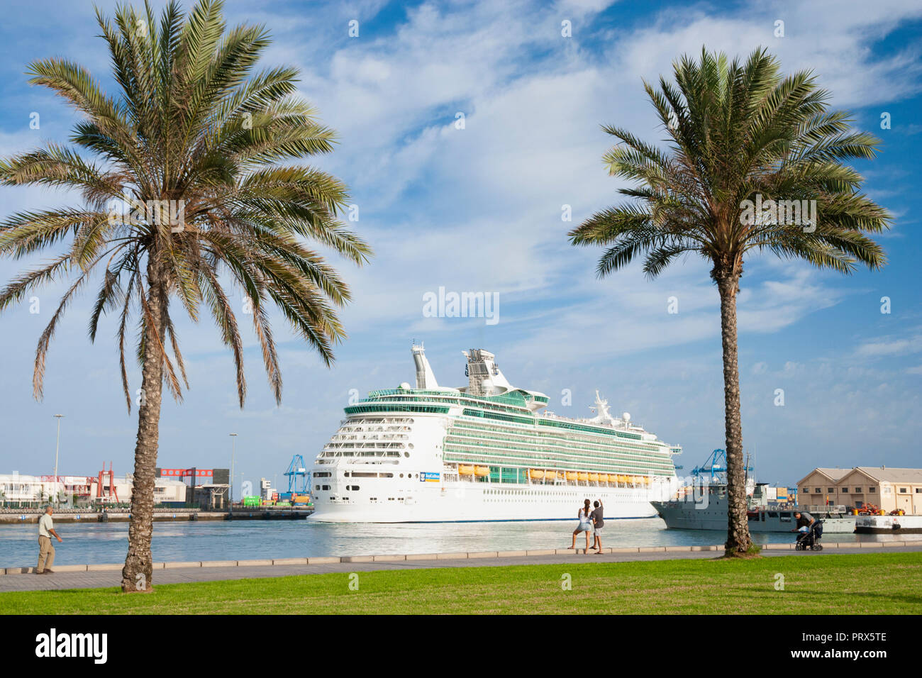 Navigator of the Seas cruise ship in Las Palmas port on Gran Canaria ...