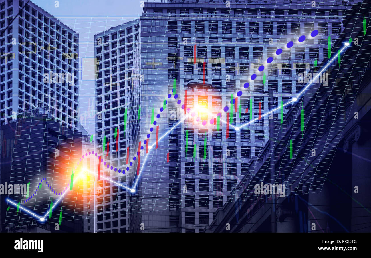 Stock index growth shown the graph and chart in Commercial buildings ...