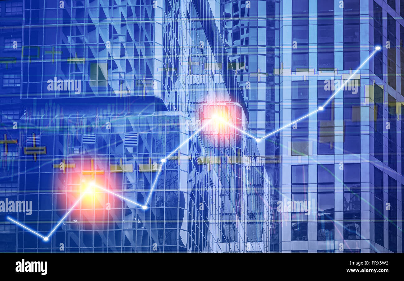 Stock index growth shown the graph and chart in Commercial buildings ...