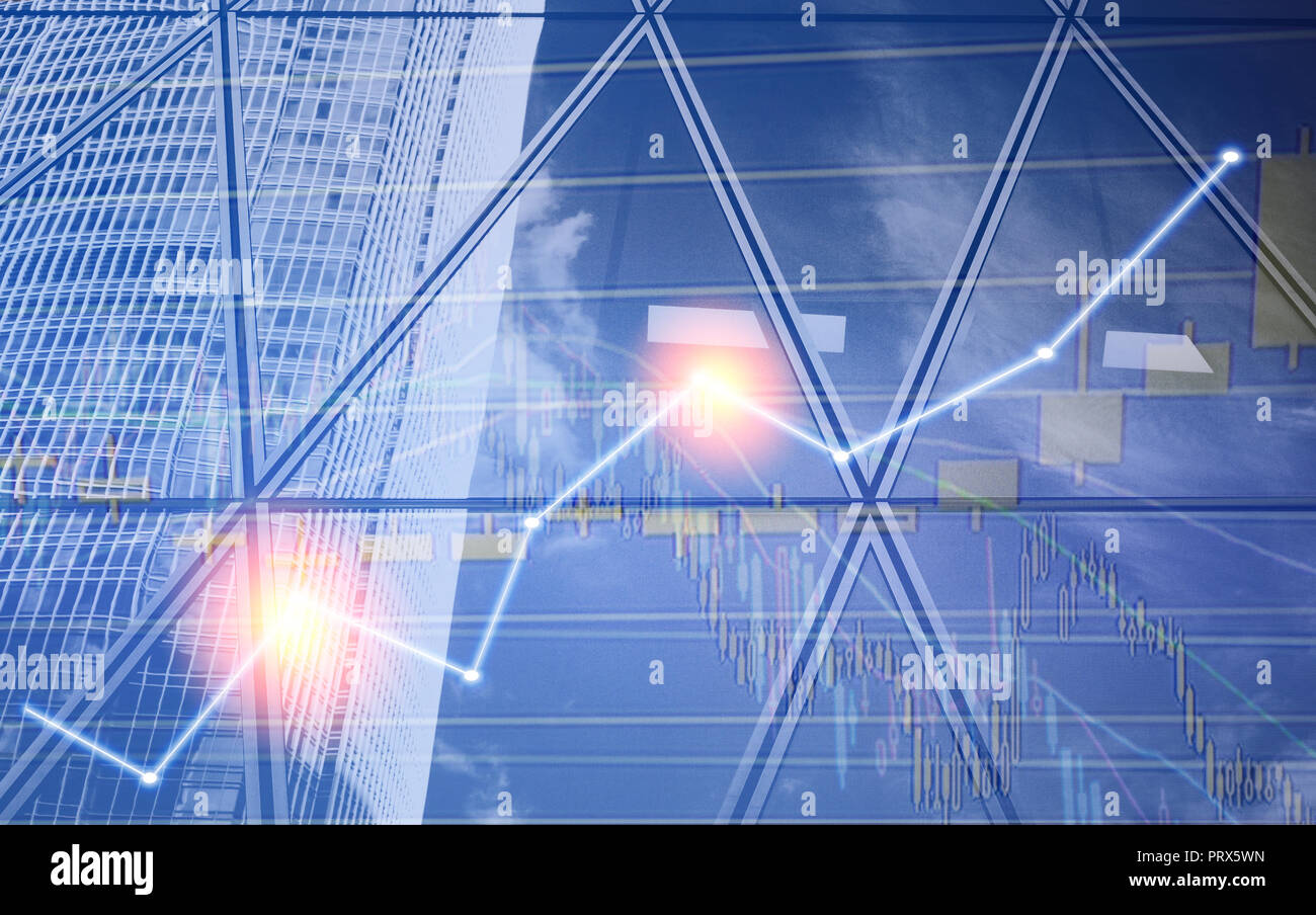 Stock index growth shown the graph and chart in Commercial buildings ...