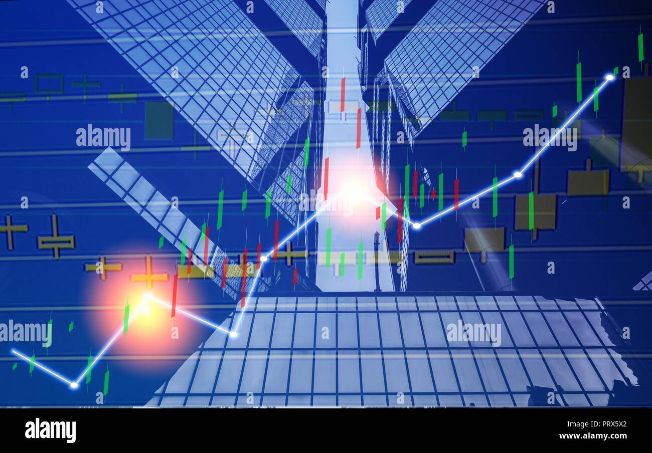 Stock index growth shown the graph and chart in Commercial buildings ...