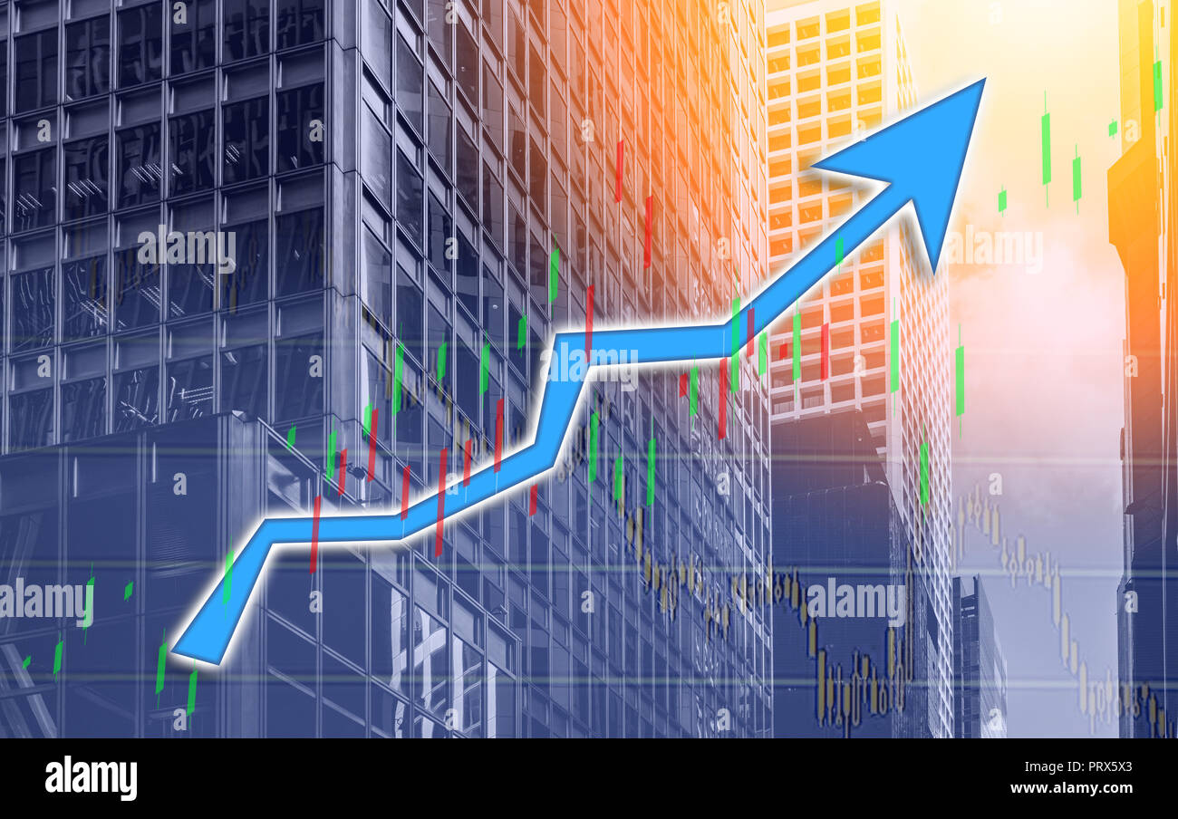 Stock index growth shown the graph and chart in Commercial buildings ...