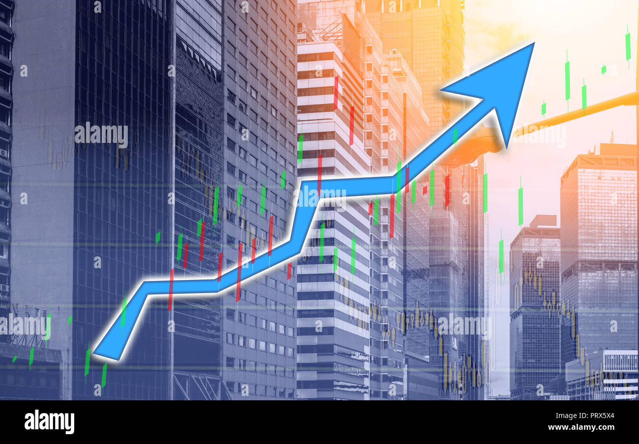Stock index growth shown the graph and chart in Commercial buildings ...