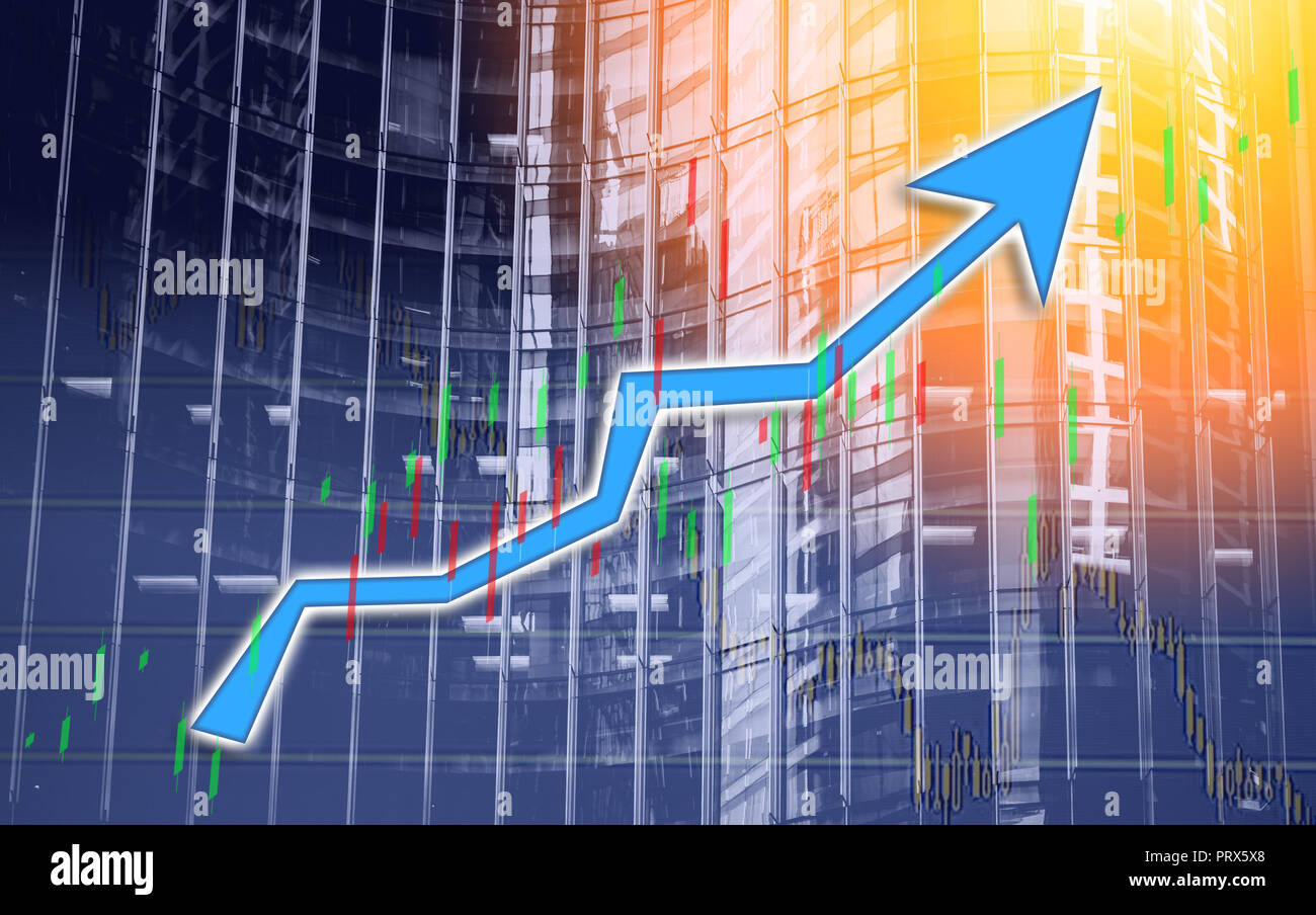 Stock index growth shown the graph and chart in Commercial buildings ...