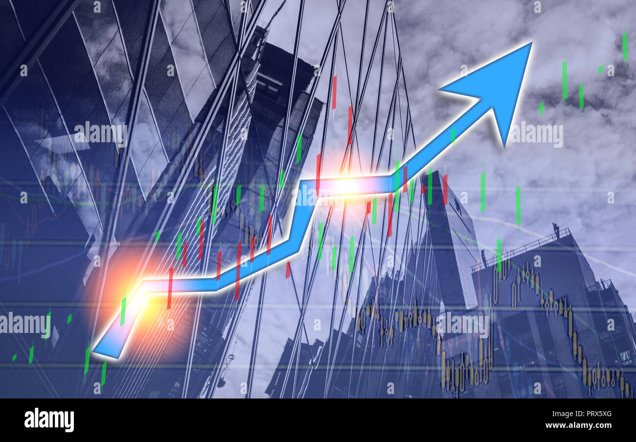 Stock index growth shown the graph and chart in Commercial buildings ...