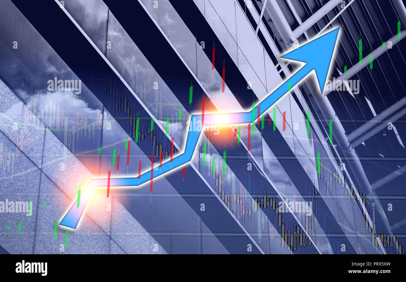 Stock index growth shown the graph and chart in Commercial buildings ...