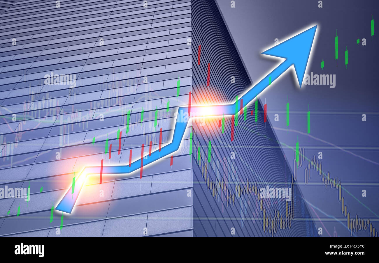 Stock index growth shown the graph and chart in Commercial buildings ...