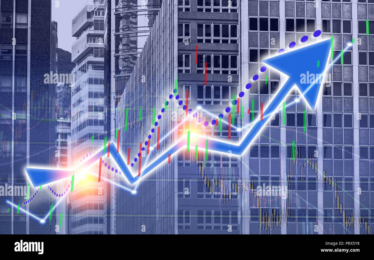 Stock index growth shown the graph and chart in Commercial buildings ...